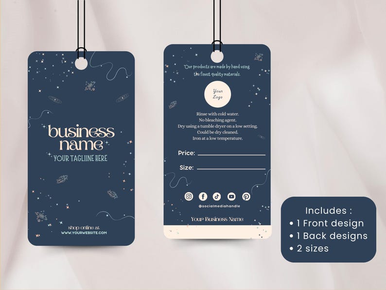 Editable Hang Tag | Canva Price Tags | Custom Modern Product Labels ...