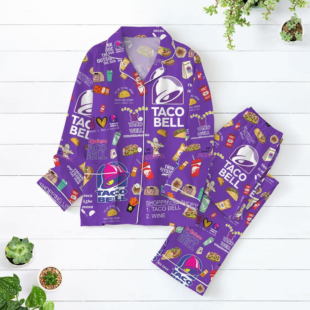 Taco Bell Pajamas Christmas, Taco Bell Womens Pajamas, Taco Bell ...