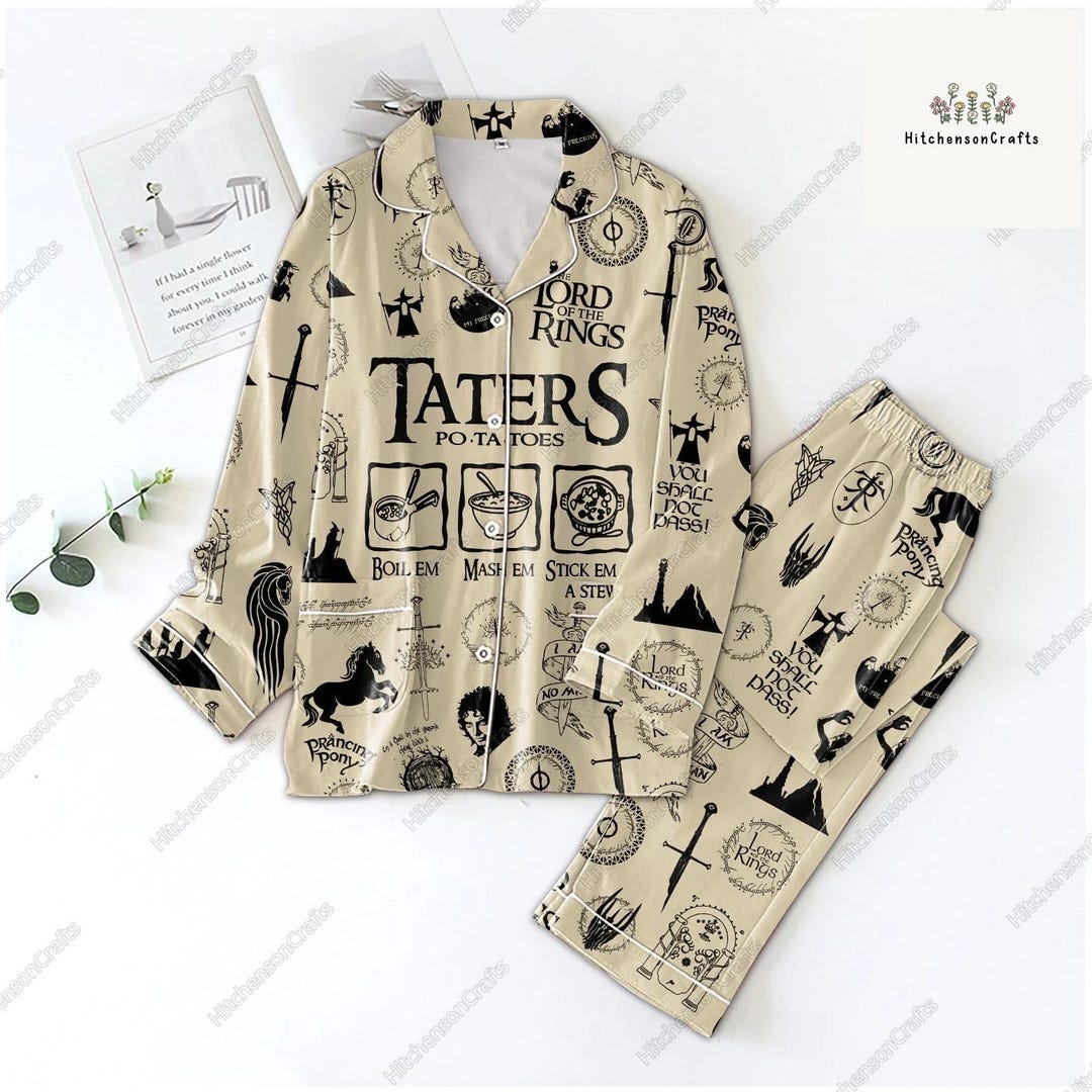 Lord of Ring Pajamas Set, Lord of Ring Pajamas Family, Potato Taters ...