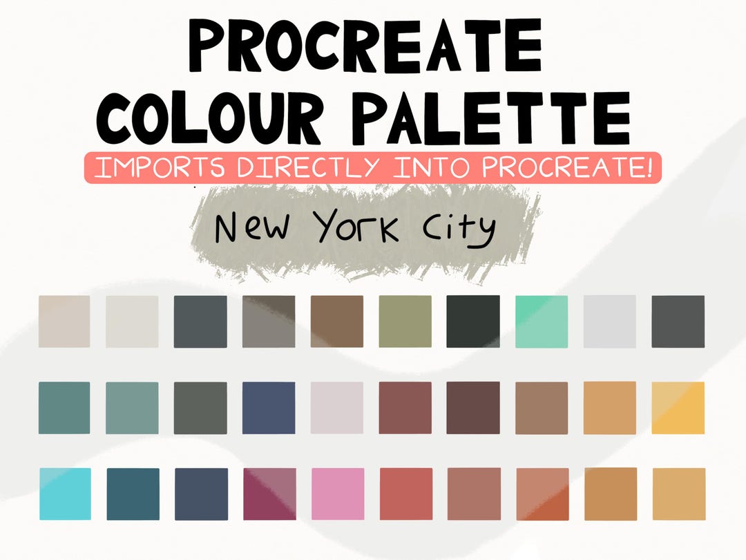 New York City Colour Palette 30 Colours Procreate File / Hex Codes ...
