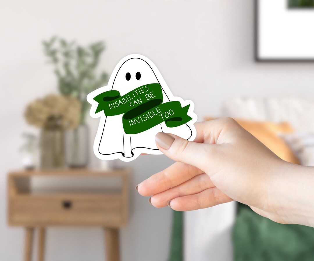 Invisible Disabilities Ghost - Chronic Illness/disability - Vinyl Decal ...