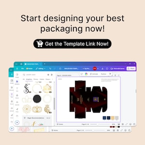Editable Mailer Box Design Template for Canva, Product Packaging ...