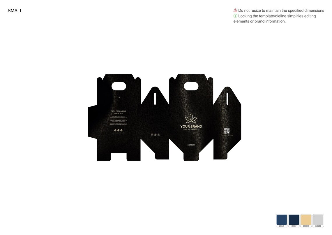 Editable Gable Box Template, Product Packaging, Canva Design (dieline ...