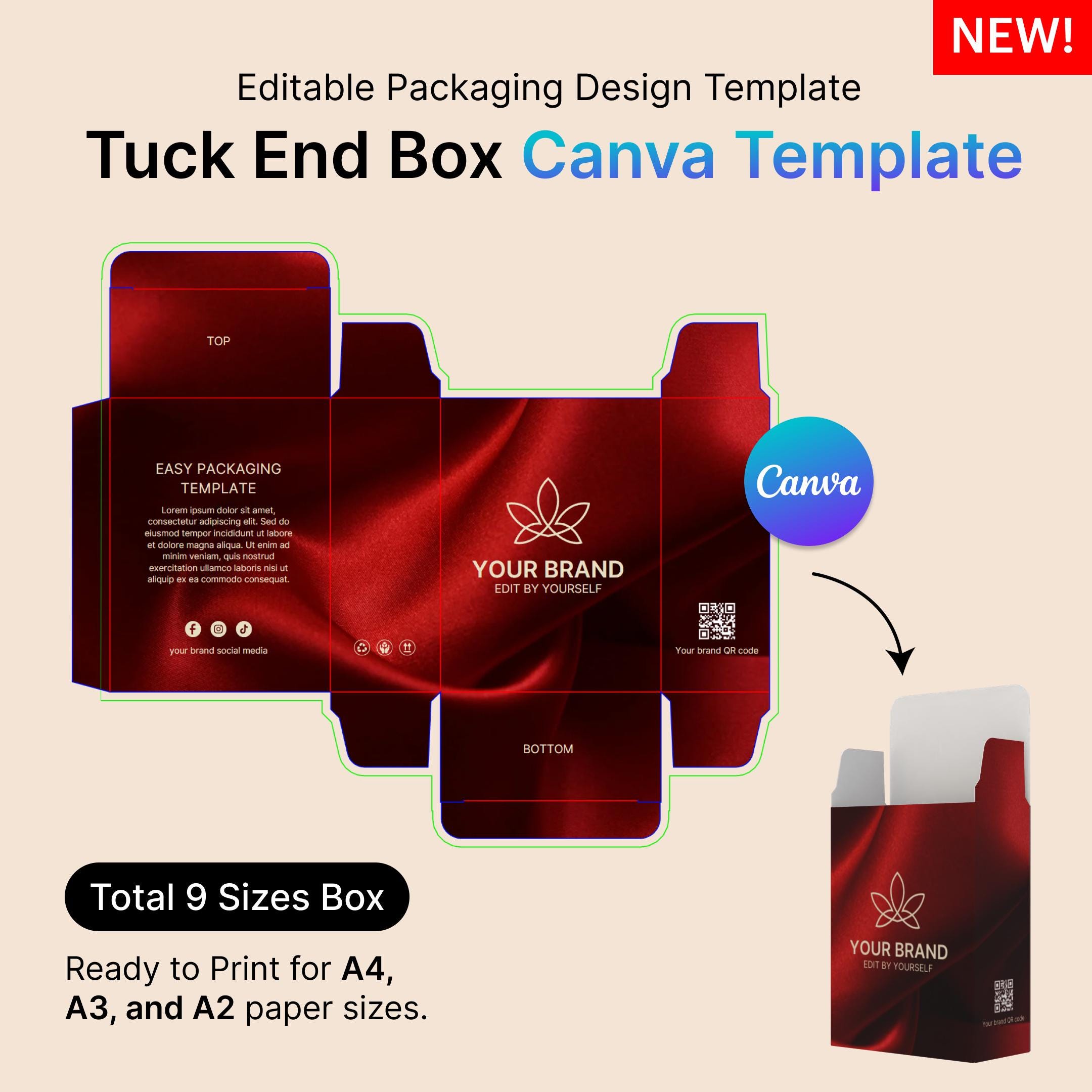 Product Packaging Design Templates Luxury Magnetic Box Design For