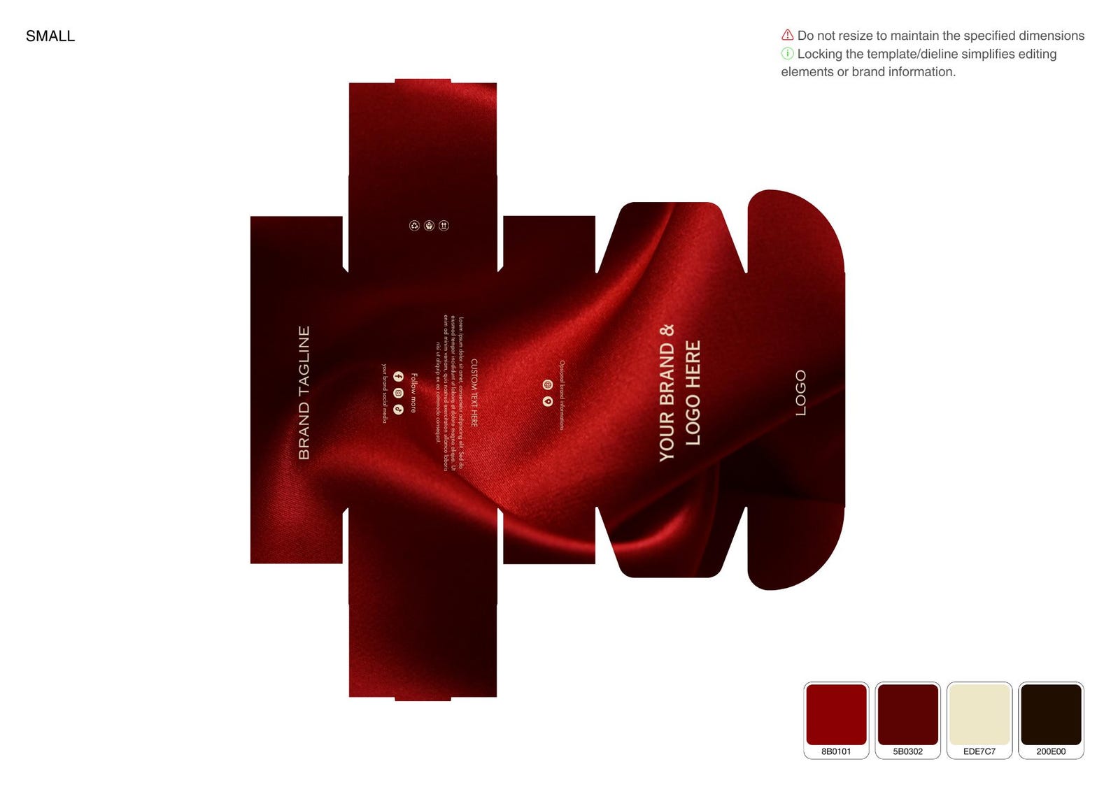 Editable Mailer Box Design Template for Canva, Product Packaging ...
