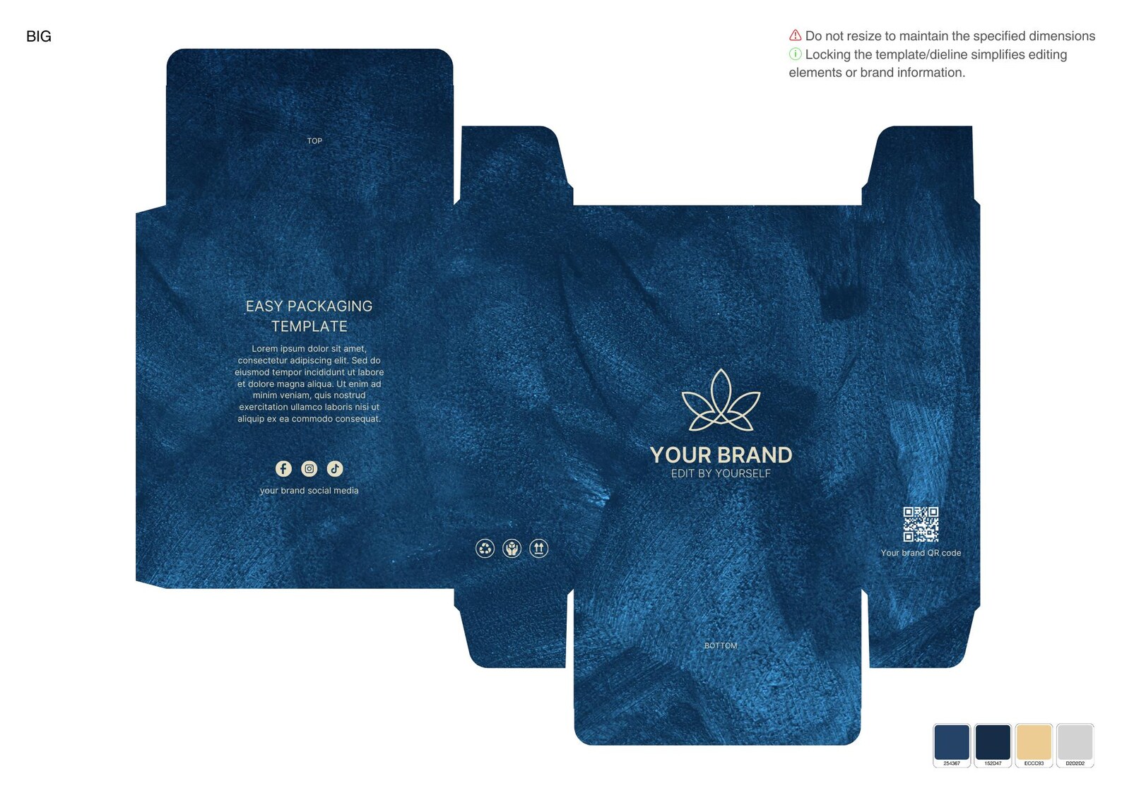 Tuck End Box Canva Template, Editable Packaging Design (A4, A3, A2) - Etsy