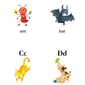 Flashcard for Kids, Alphabet Flashcard Printable, ABC Flashcard ...
