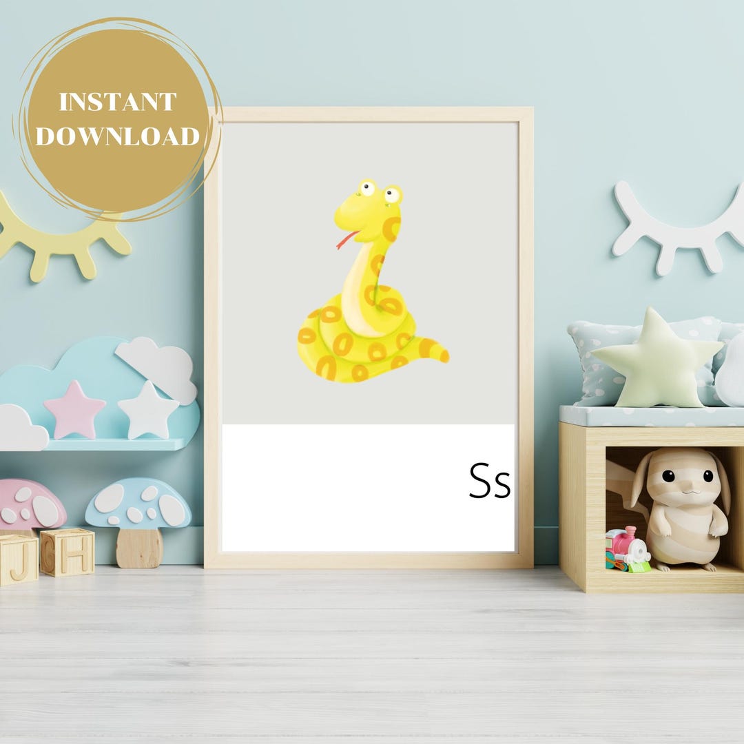 S Alphabet Poster / Educational Printable / ABC Poster / Educational ...