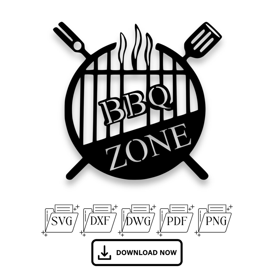 BBQ Zone Sign | Grill Decor, Man Cave Design (digital Files) - Etsy