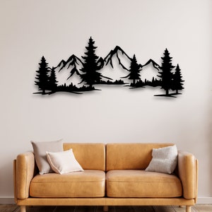 Mountain Forest Laser Cut File | Nature Scene SVG DXF (digital Download ...