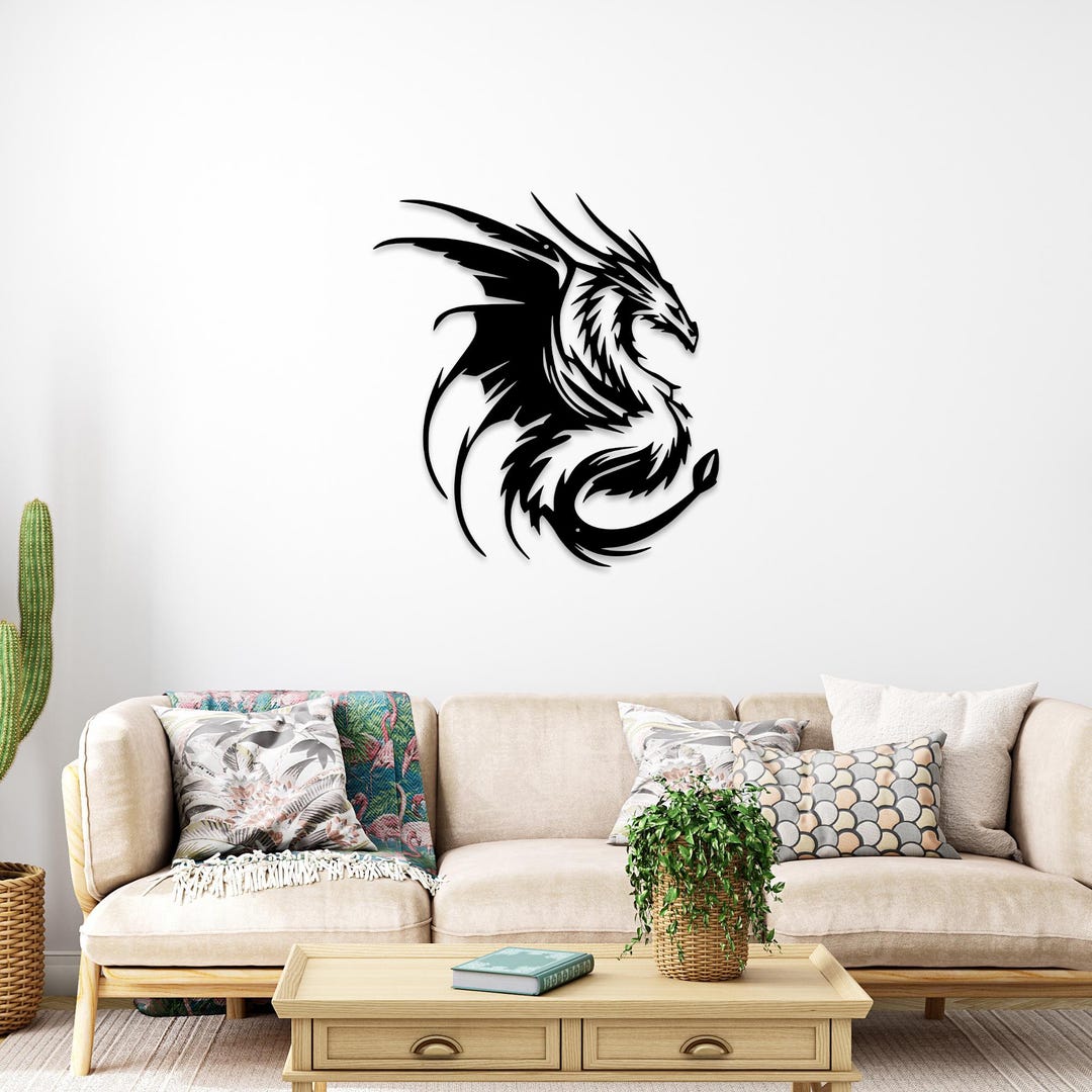 Dragon Wall Decor Dxf Svg Pdf Ai Laser Cut Files | Svg for Cricut ...