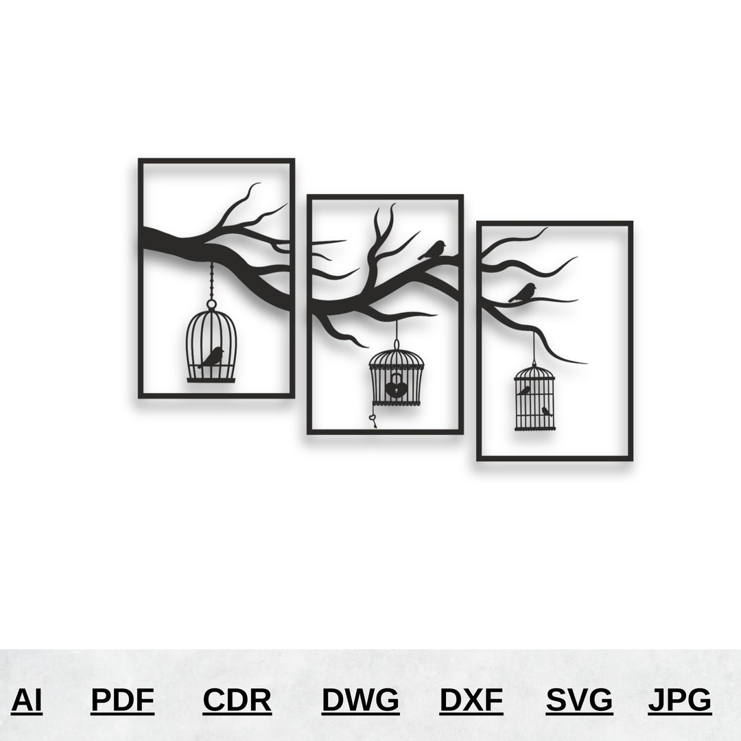 Tree Woman Branch DXF SVG Woman Branch Tree Silhouette Template ...