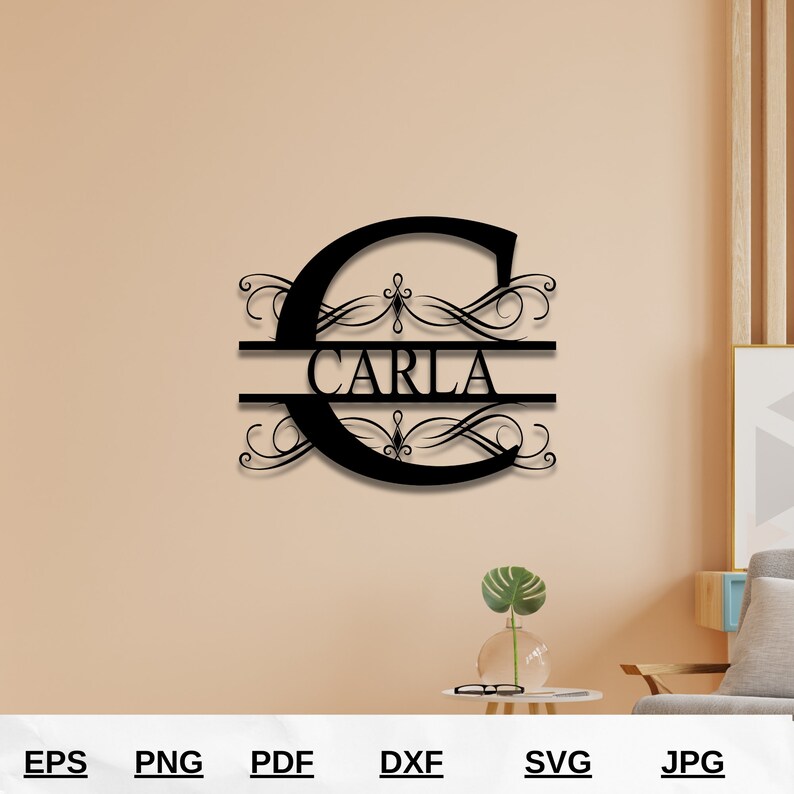 Split Regal Monogram Alphabet Letters DXF SVG Alphabet Svg Files for Cricut Font Svg Designs for ...