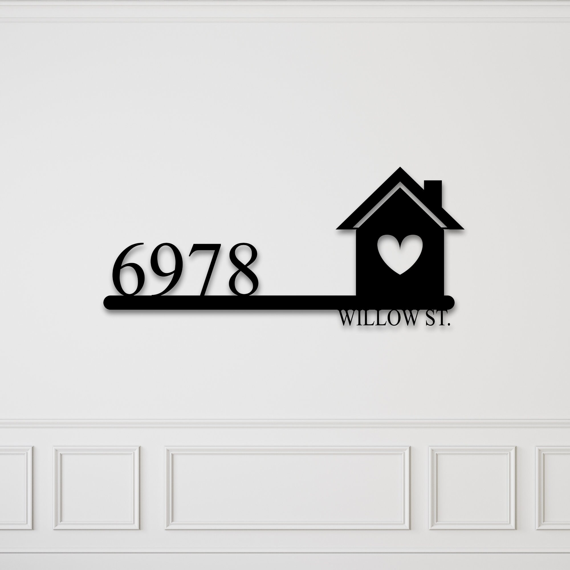 Personalized House Signs SVG DXF Custom Address Sign Laser Cut House ...