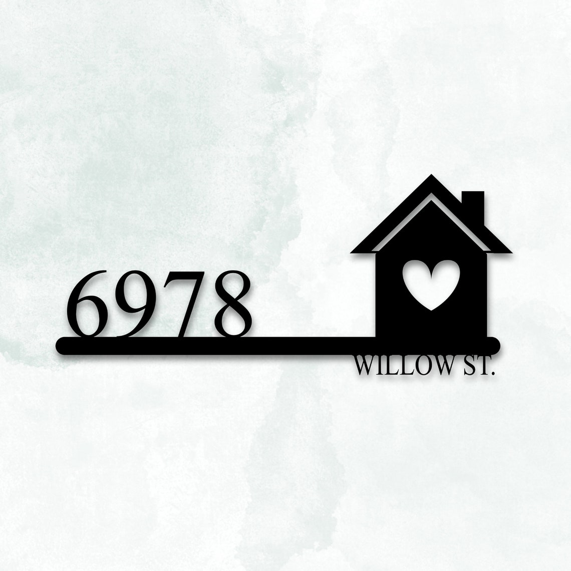 Personalized House Signs SVG DXF Custom Address Sign Laser Cut House ...