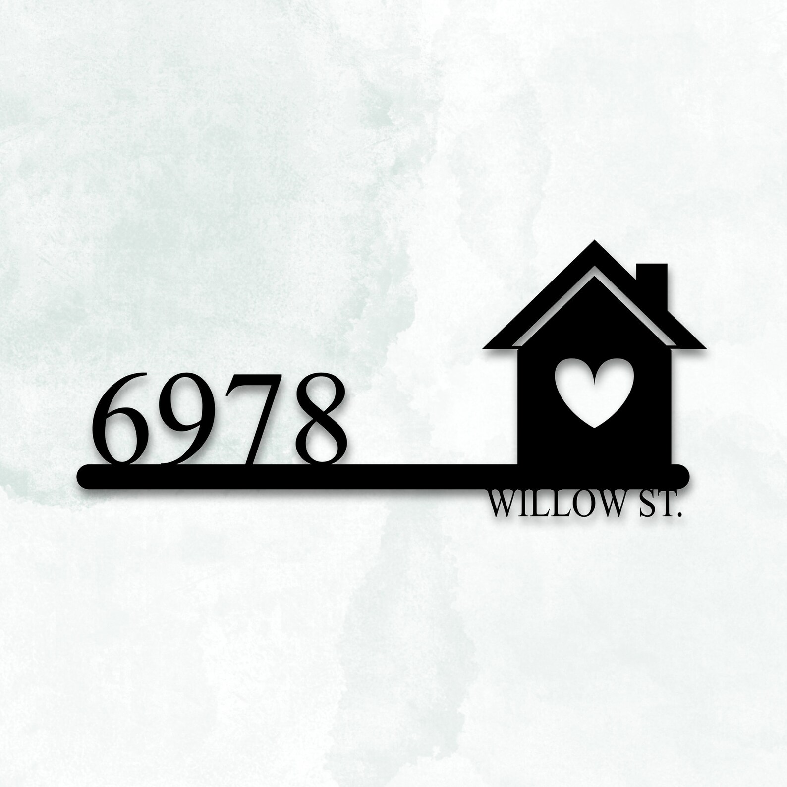 Personalized House Signs SVG DXF Custom Address Sign Laser Cut House ...