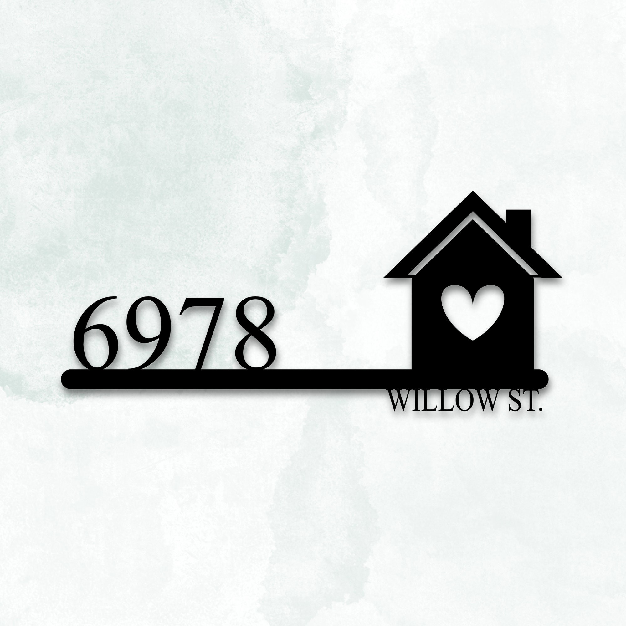 Personalized House Signs SVG DXF Custom Address Sign Laser Cut House ...