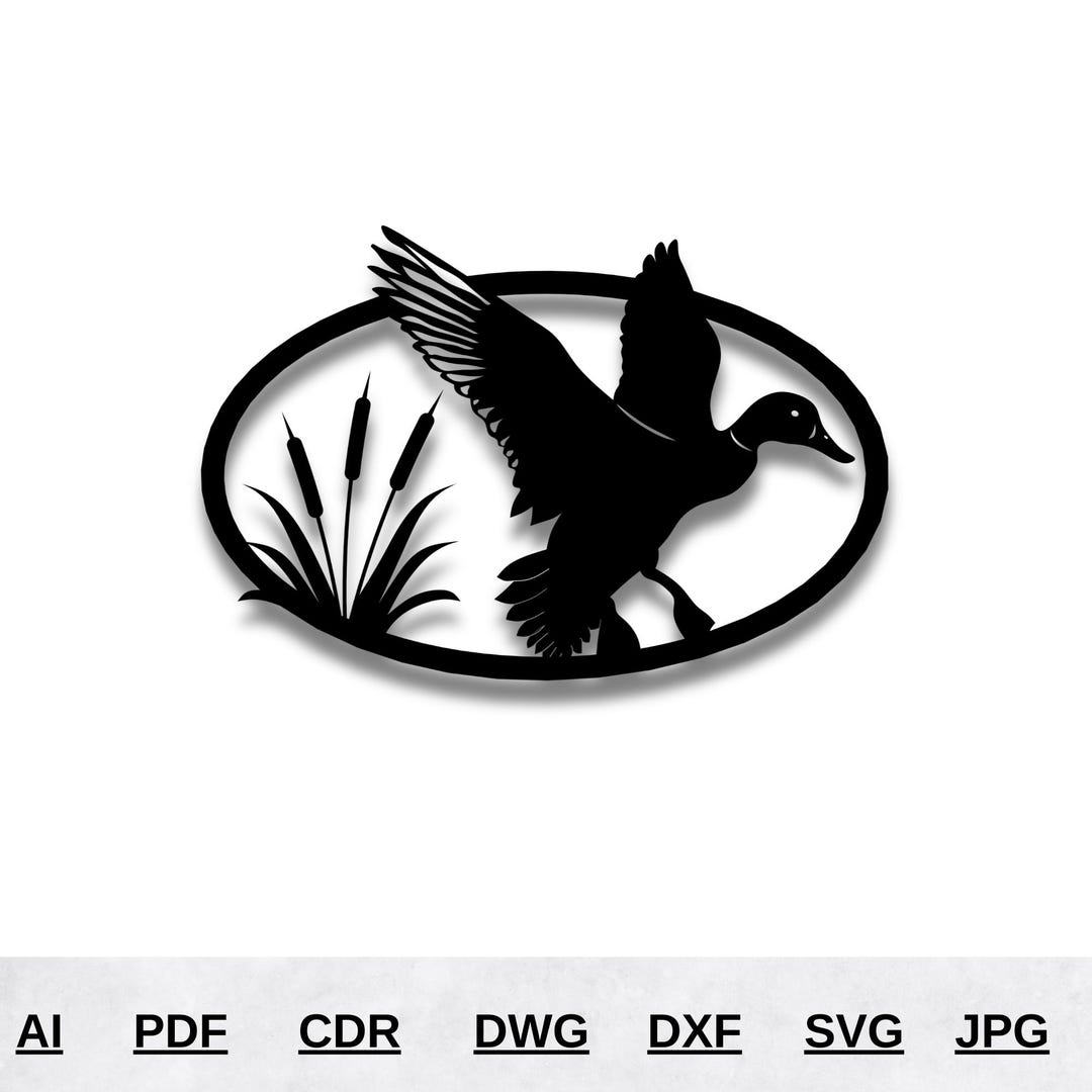 Mallard DXF SVG Duck Silhouettes SVG Flying Duck Clipart Duck ...