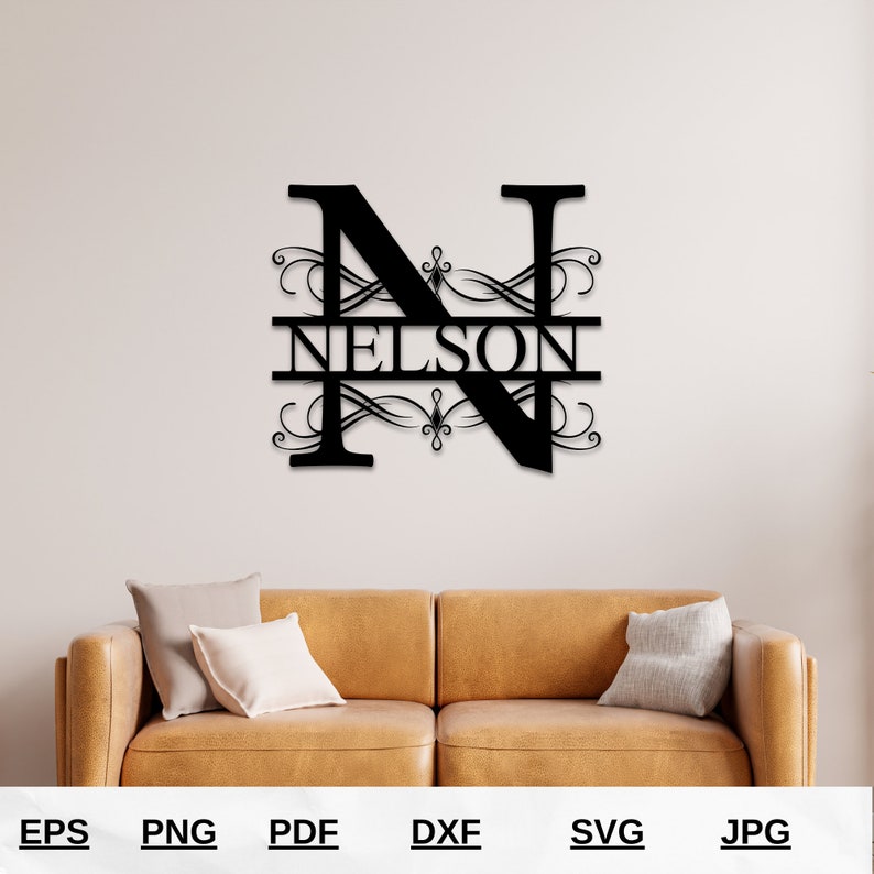 Split Regal Monogram Alphabet Letters DXF SVG Alphabet Svg Files for ...