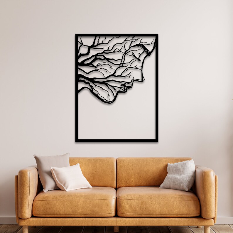 Tree Woman Branch DXF SVG Woman Branch Tree Silhouette Template ...