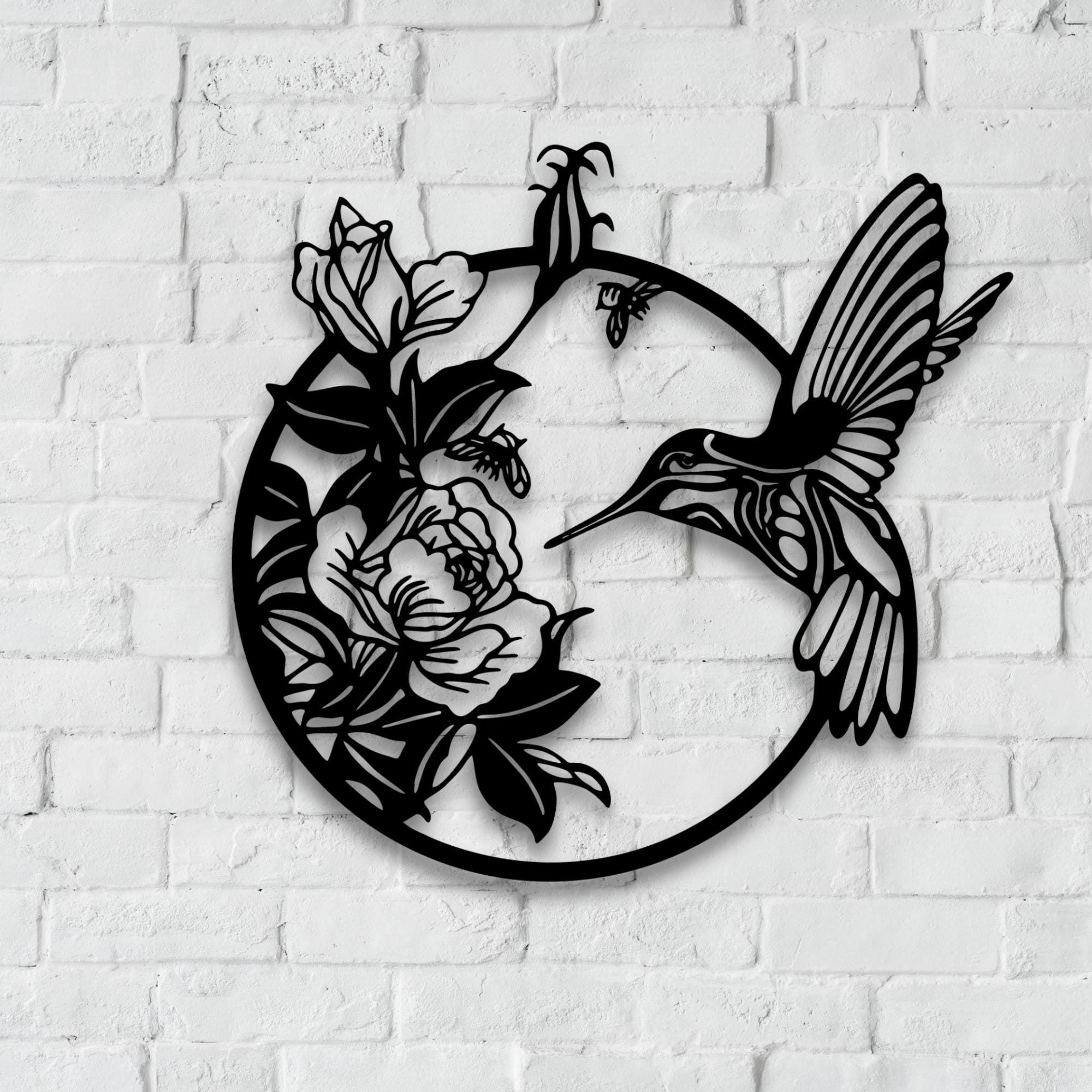 Hummingbird Silhouette DXF SVG Hummingbird Laser Cut Hummingbird Svg ...