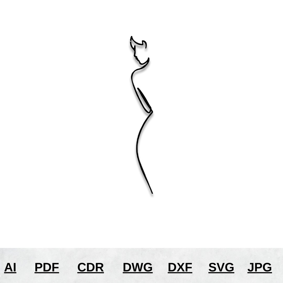 Woman Body Line Art SVG DXF Cnc Files Engraving Svg Design Cnc Files ...