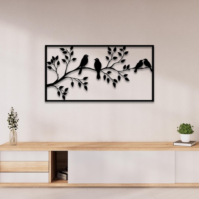 Bird and Branch SVG DXF | Bird and Tree Laser Cut | Natural Bird and ...