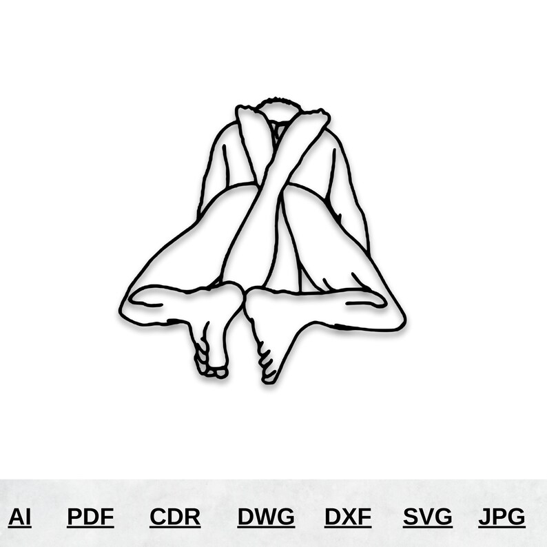 Intimate Couple Line Art SVG DXF Sexy Couple Laser Cut Intertwined ...