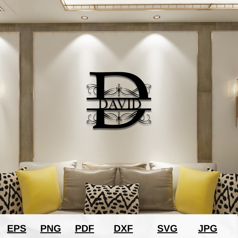 Split Regal Monogram Alphabet Letters DXF SVG Alphabet Svg Files for Cricut Font Svg Designs for ...