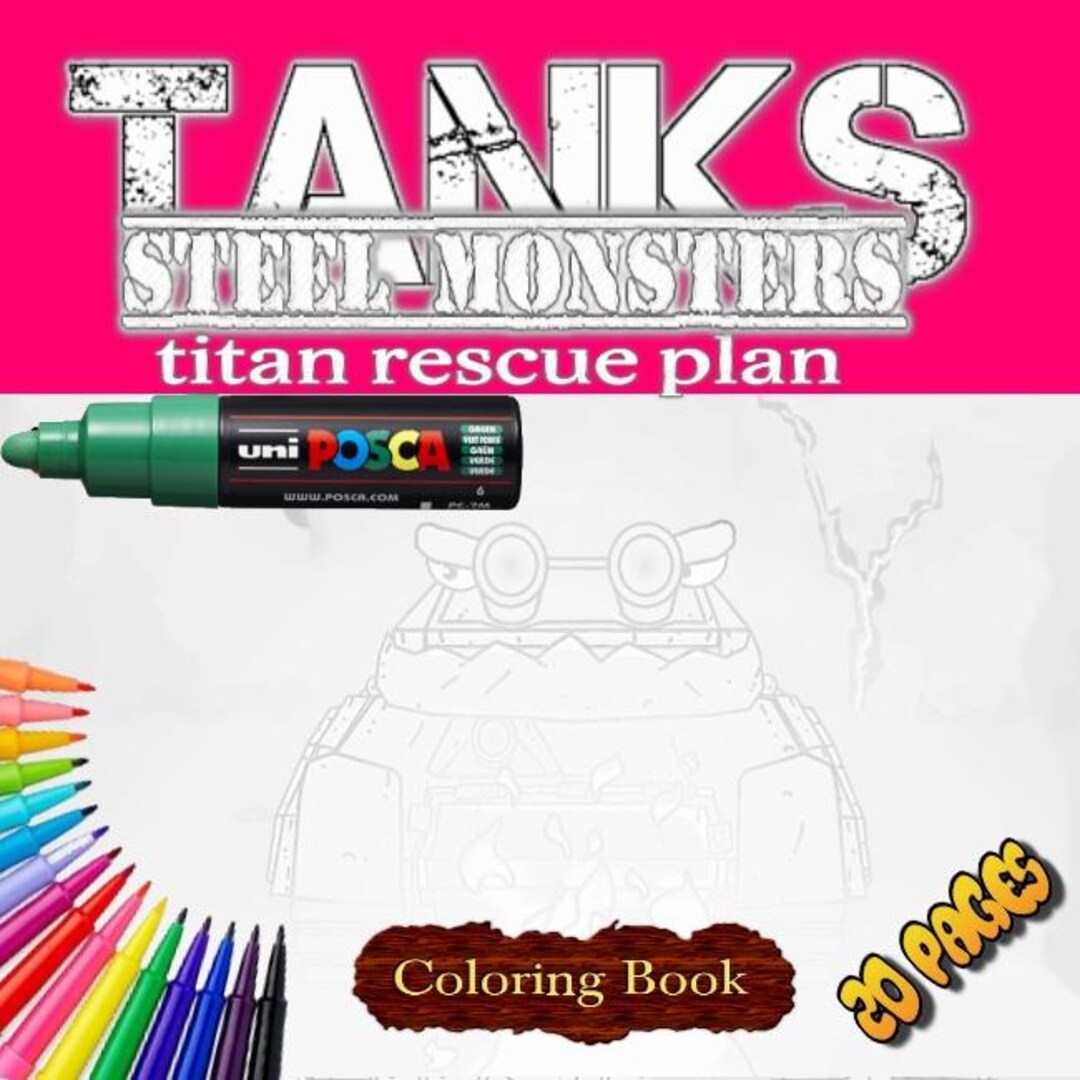 Coloring Book About Monster Tanks. Steel Monsters. Titan Rescue Plan - Etsy