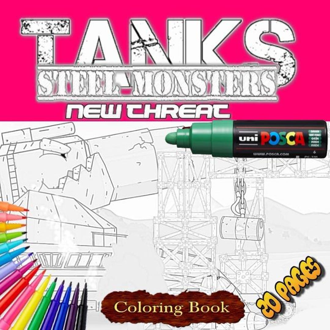 Coloring Book About Monster Tanks. Steel Monsters. New Threat - Etsy