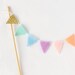 Neutral Rainbow Cake Topper Felt Cake Bunting Pastel - Etsy