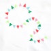 CUSTOM Tiny Felt Bunting ANY COLOR Tiny Triangle Garland Red Green ...