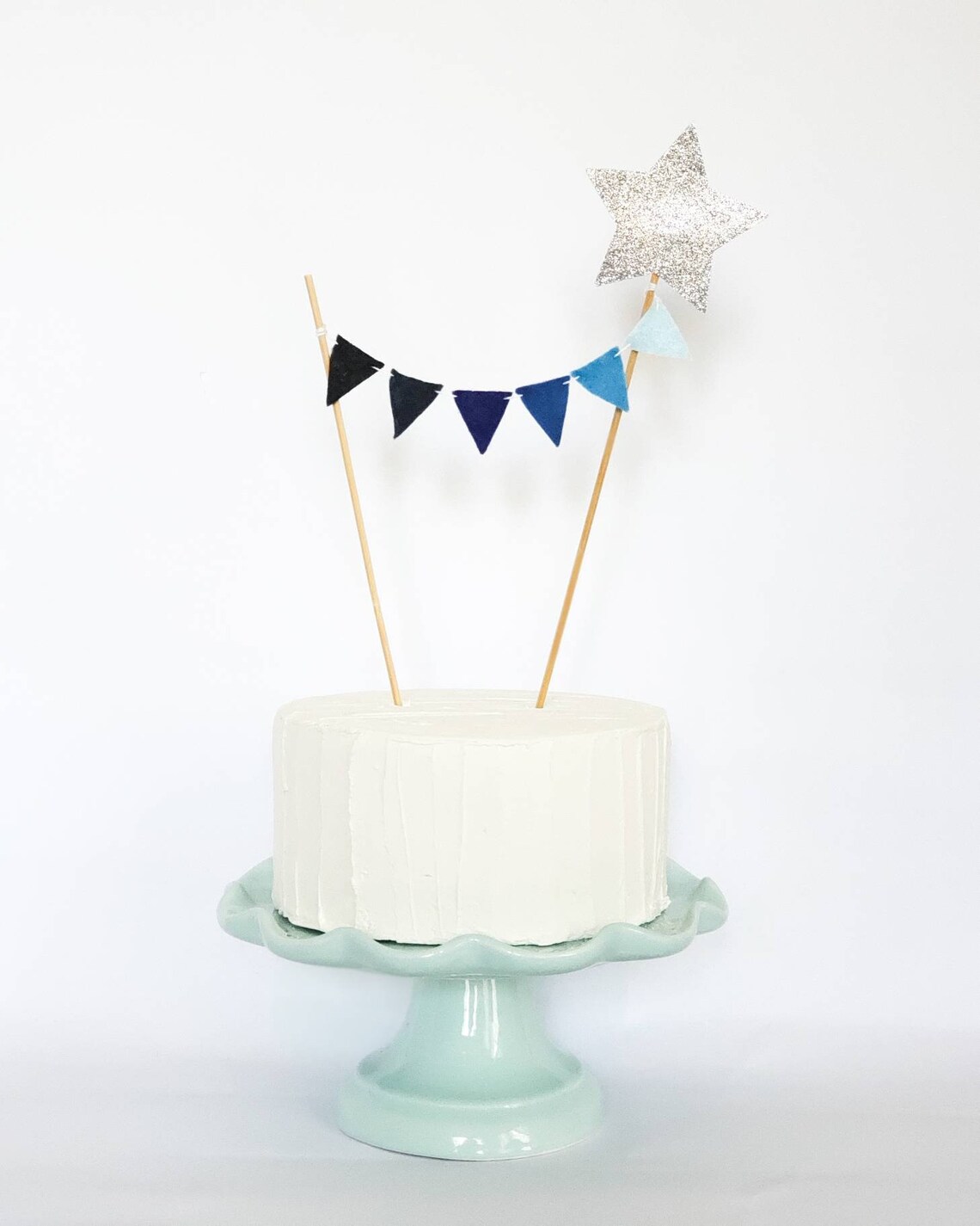 Silver Star Cupcake Topper Silver Glitter Stars Twinkle - Etsy