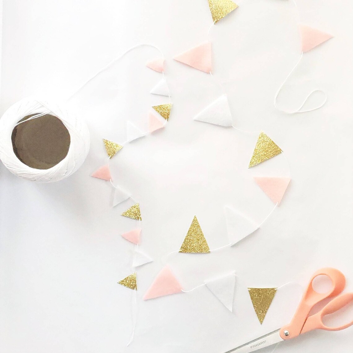 CUSTOM Tiny Felt Garland ANY COLOR Tiny Triangle Garland | Etsy