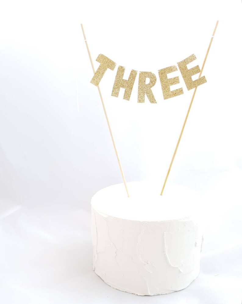 FOUR Cake Topper Hand Cut Cake Topper Letters Bold Font | Etsy