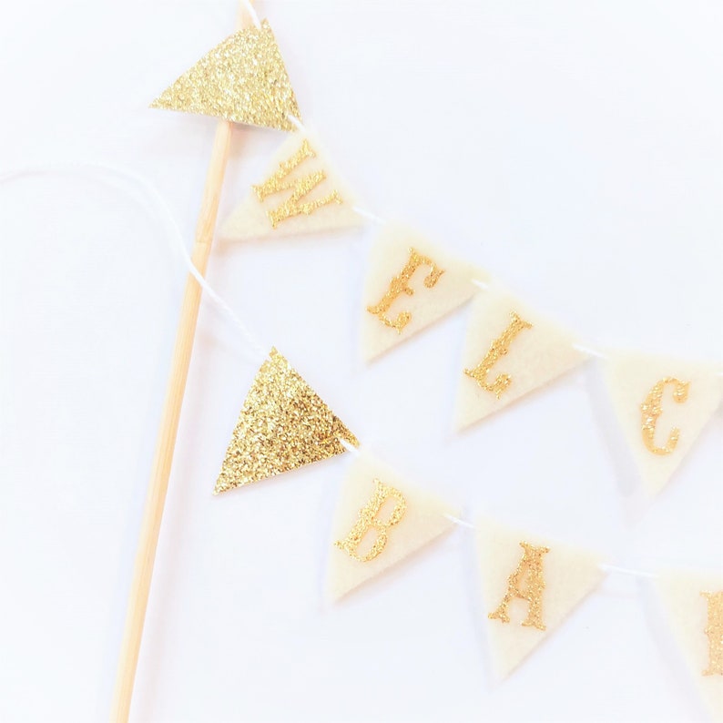 Welcome Baby Cake Topper Gender Neutral Baby Shower - Etsy