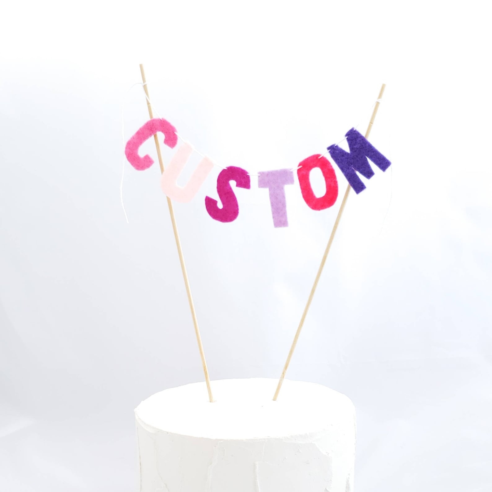 CUSTOM Felt Letter Cake Topper Personalized Cake Bunting | Etsy
