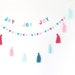 CUSTOM Tiny Felt Bunting ANY COLOR Tiny Triangle Garland Red Green ...