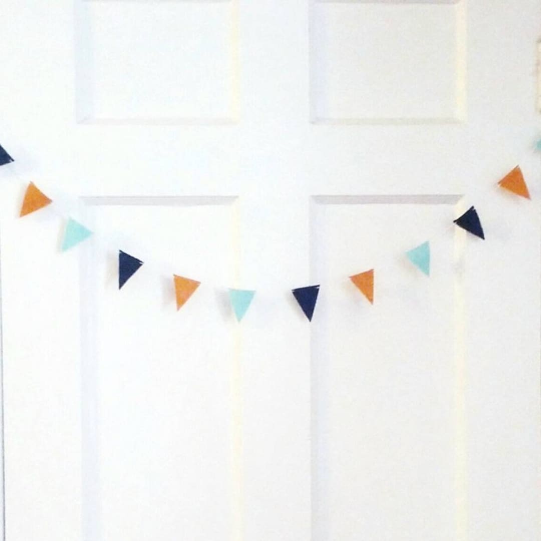 Any Color - Small Felt Bunting - 2inch Triangle - Felt Garland Nursery ...