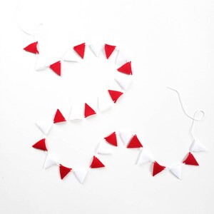 CUSTOM Tiny Felt Bunting - ANY COLOR Tiny Triangle Garland - Red Green ...