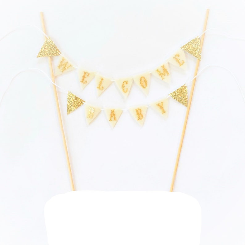 Welcome Baby Cake Topper Gender Neutral Baby Shower - Etsy
