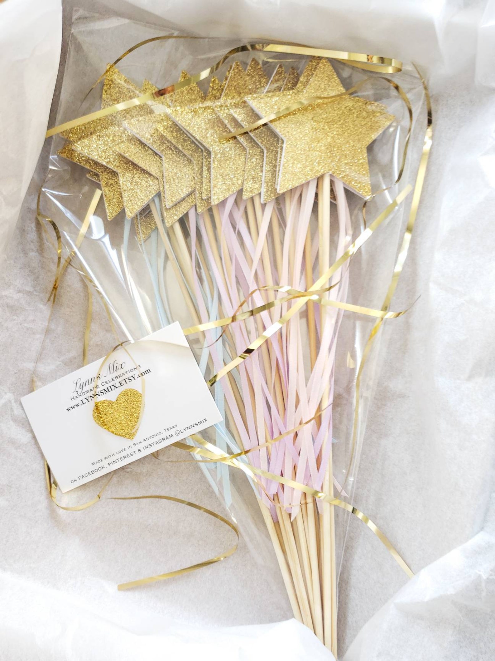 Pastel GOLD Glitter Star Wands -gold Star Wands - Princess Wand ...