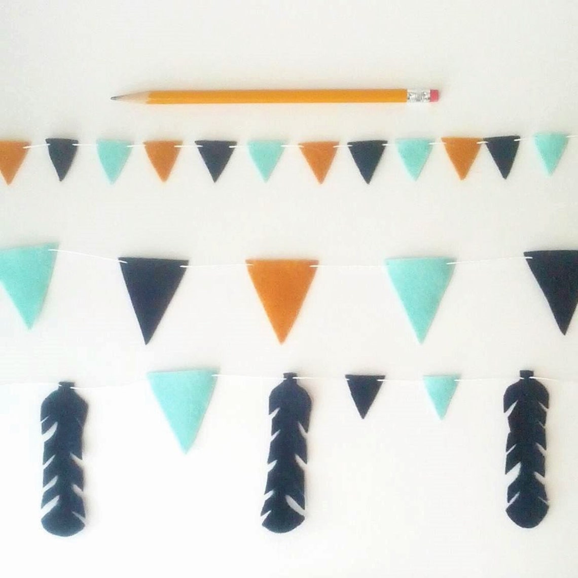Any Color Small Felt Bunting 2inch Triangle Felt Garland | Etsy