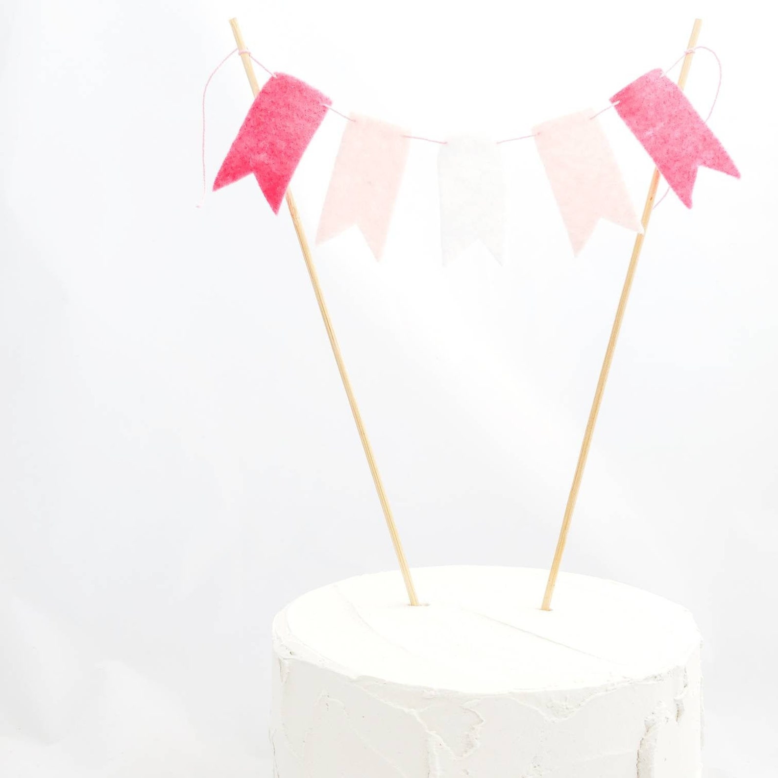 CUSTOM Flag Cake Topper Pink Felt Cake Topper Be My | Etsy