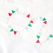 CUSTOM Tiny Felt Bunting ANY COLOR Tiny Triangle Garland Red Green ...