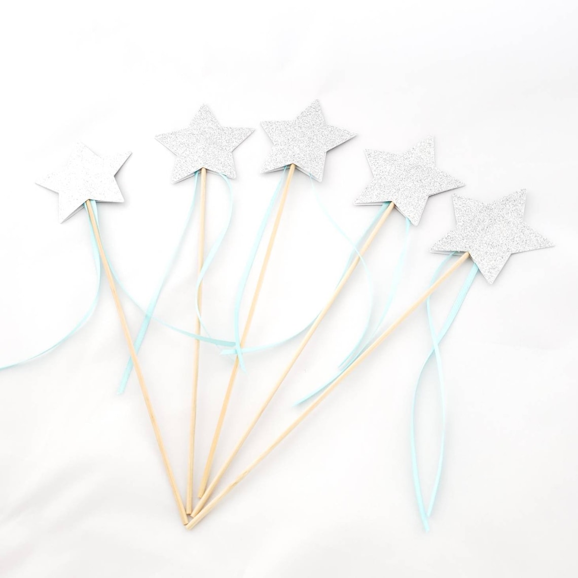 Silver Star Frozen Party Favors Silver Glitter Princess - Etsy
