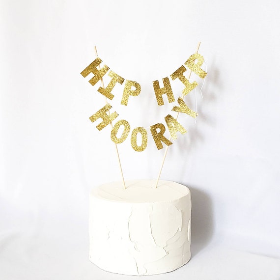 CUSTOM Letter Quote Cake Topper - Handcut Gold Glitter Letters - Hip ...