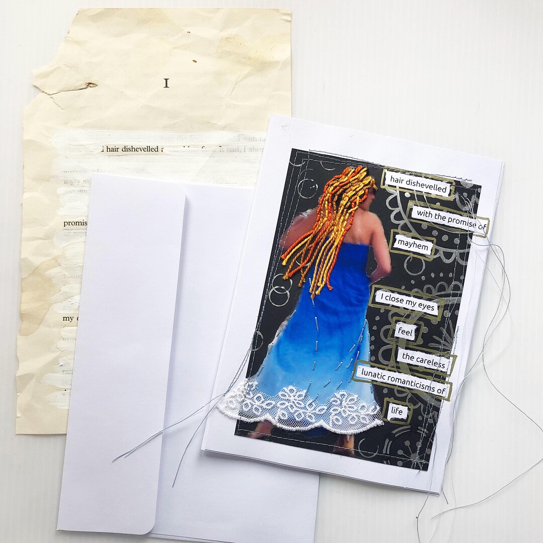 Found Poetry, Blackout Poetry, Slow Stitch, Embroidered Photo, Book Art ...