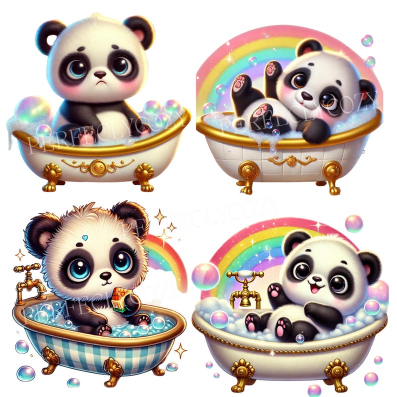 20 PNG Cute Panda Clipart - Etsy
